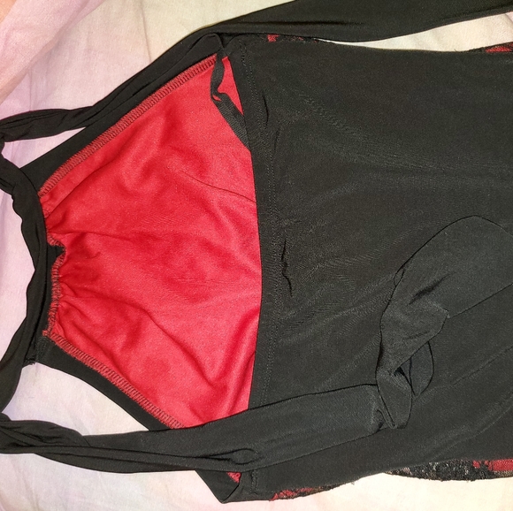 Body Central | Tops | Body Central Lace Top Small Black And Red ...